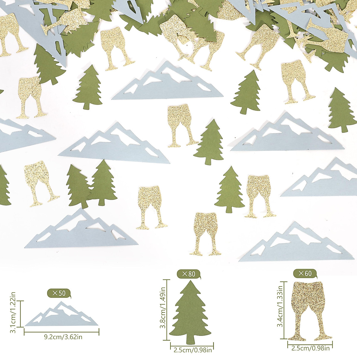 Camping Bachelorette Party Decorations - Mountain Bachelorette Party Confetti,Camp Table Glitter Confetti,Forest Hiking Bridal Shower Decorations,Last Trail Before The Veil Confetti