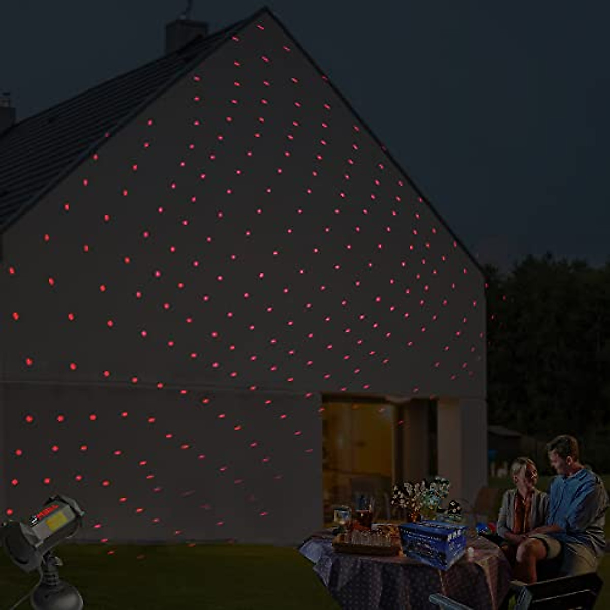 LedMAll Bluetooth Motion Full Spectrum 7 Color White Star Effects Laser Christmas Decorative Lights Remote Control