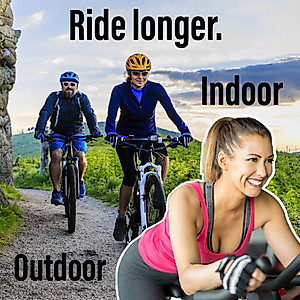 Oversized Comfortable Bike Seat – Comfort Cushion Replacement Bicycle Saddle – Universal Fit for Outdoor Bike and Beach Cruiser Bikes - Indoor Spin and Stationary Bikes – Wide Soft Padded Bike Saddle