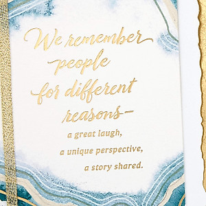 Hallmark Sympathy Card (Gold Foil Agate)