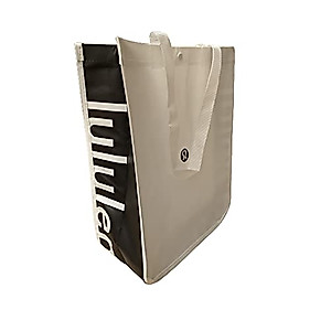 Lululemon White with Graphic Print Large Reusable Tote