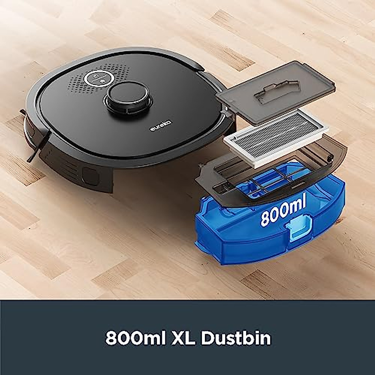 EUREKA Robotic Vacuum Cleaner, NER650 2000Pa Robot Vacuum with LDS Navigation, Smart Mapping and Wi-Fi Connected for Carpet Floor with Alexa Google Assistant Black