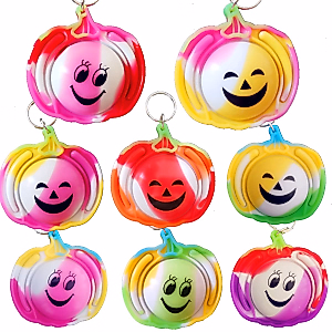20 Packs Bulk Halloween Pumpkin Fidget Mini Pop for Kids Party Favors and Classroom Students Gifts