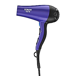Conair 1875 Watt Style and Shine Hair Dryer; Purple/Black