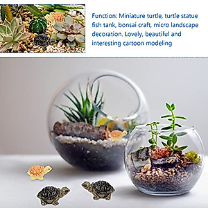 Ipetboom Ocean Toys Small Turtles Ocean Animals Toys 10Pcs Mini Turtle Figurine Miniature Turtle Statue Fairys Garden Animal Bonsai Plant Pot Decor Miniature Ornaments