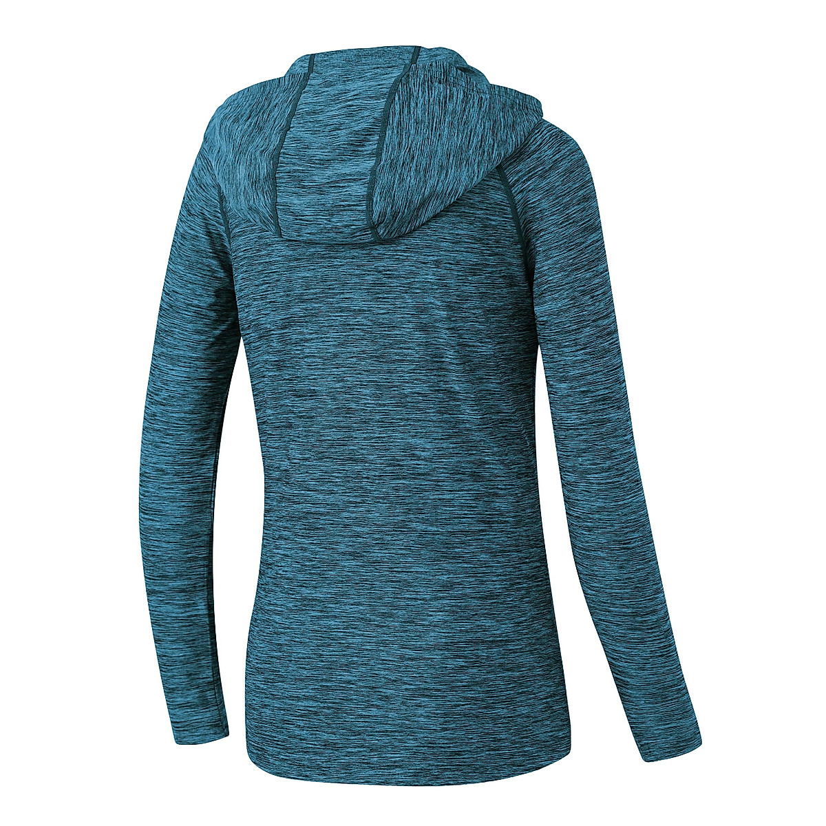 Willit Women's UPF 50+ Sun Protection Hoodie SPF Shirt long sleeve Hiking Fishing Outdoor Shirt Lightweight Hoodie Slubby Light Blue M