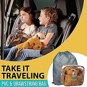 FRIENDLY CUDDLE Weighted Lap Pad for Kids 5 lbs. Sensory Weighted Stuffed Animals Lap Blanket for Kids Adults with Sensory Processing Disorder (Teddy)