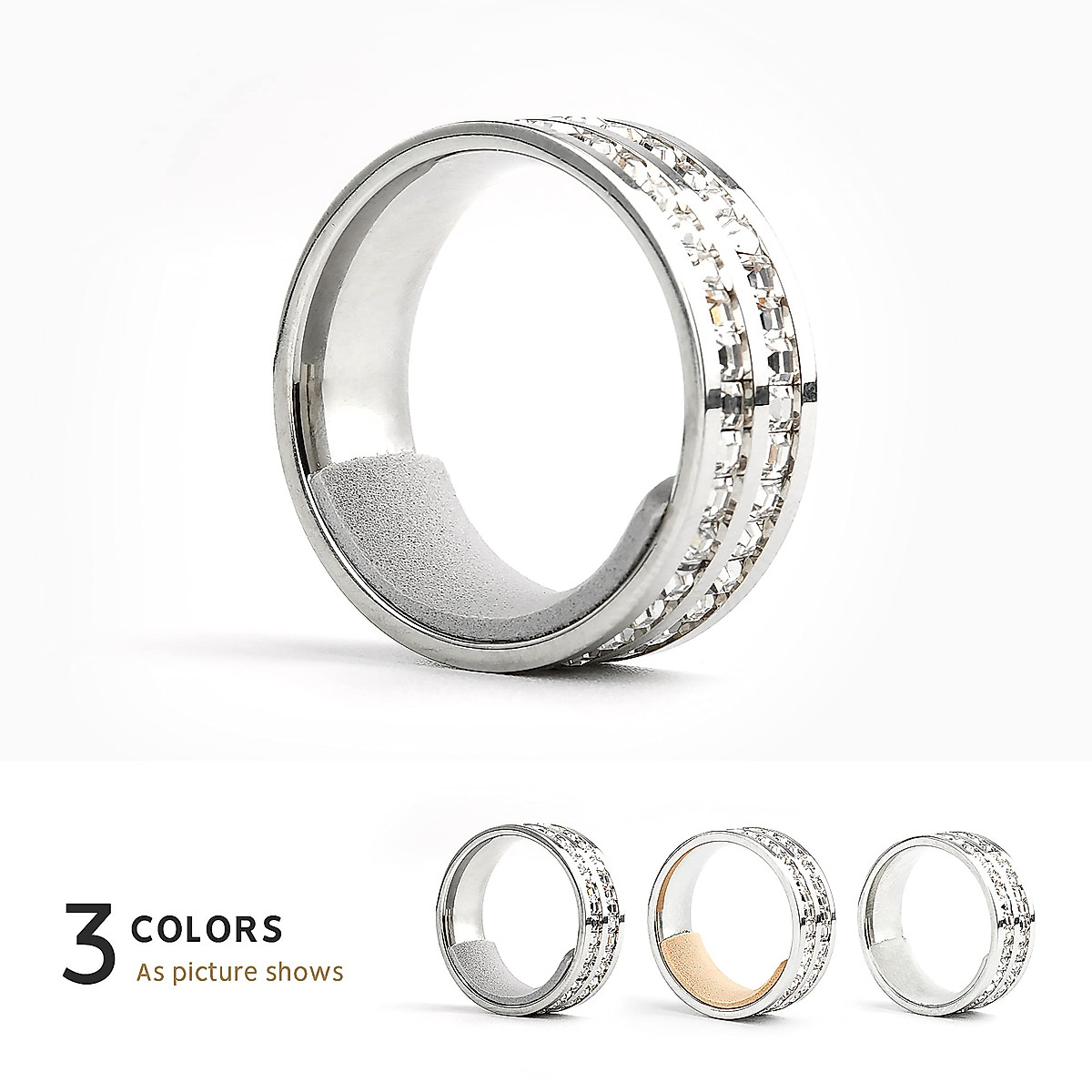 Ring Size Adjuster Loose Rings Invisible Ring Size Reducer Jewelry Guard Sizer Loose Ring Tightener, Fitter,Reducer for Wide Rings,Multiple Ring Resizer & 3 Colors,6 Sheets /234 Pcs