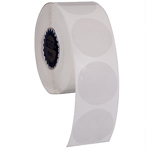 Clear Wafer Package Seals 1.5" Circle Tab Sticker Labels by Kenco (1 Pack (1,000)