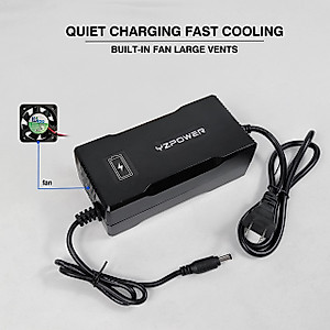 YZPOWER 42V 5A Battery Charger for Electric Bike Electric Scooter 36V Lithium Battery Pack 5.5mm 2.1mm Connector