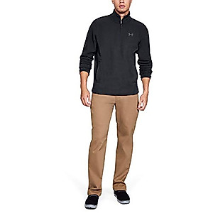 Under Armour Men's Zephyr Fleece Solid Long-Sleeve ¼ Zip T-Shirt , Black (001)/Graphite , X-Small