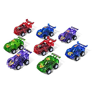 Big Mo's Toys Mini Cars- Party Pack Assorted Pull Back Friction Racing Cars Vehicles Set Fun Gift Party Favors for Kids Bulk Pack of 24
