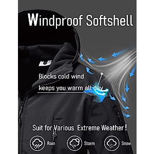 MAGCOMSEN Tactical Winter Shell Jacket for Men - Waterproof Ski and Snowboard Jacket