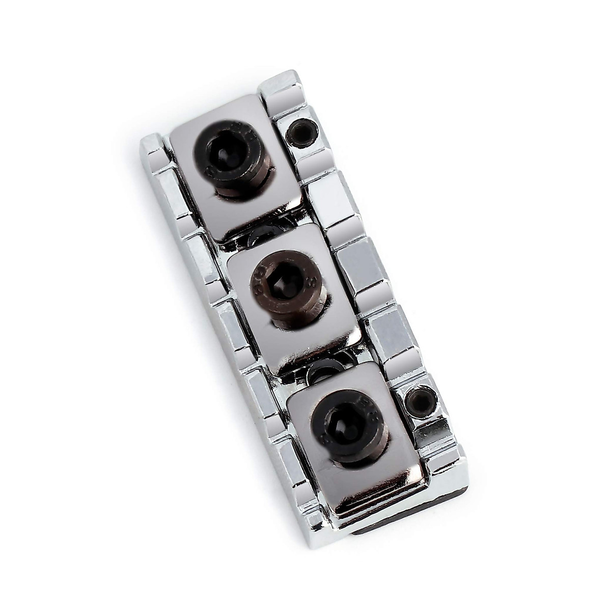 Bogart Guitar String Locking Nut for Floyd Rose Style Adjustable Height Locking Guitar Tremolo Bridge with Mounting Screw Shims and Wrench Chrome.