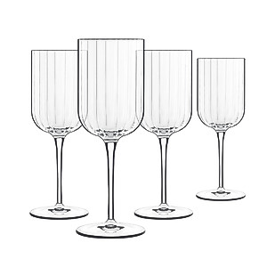 Luigi Bormioli 11284/01 Bach 13.5 oz Red Wine Glasses Clear, Set of 4