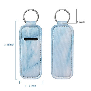 Beautyflier Clip-on Sleeve Chapstick Pouch Keychain Lipstick Holder Elastic Lip Balm Holder Travel Accessories