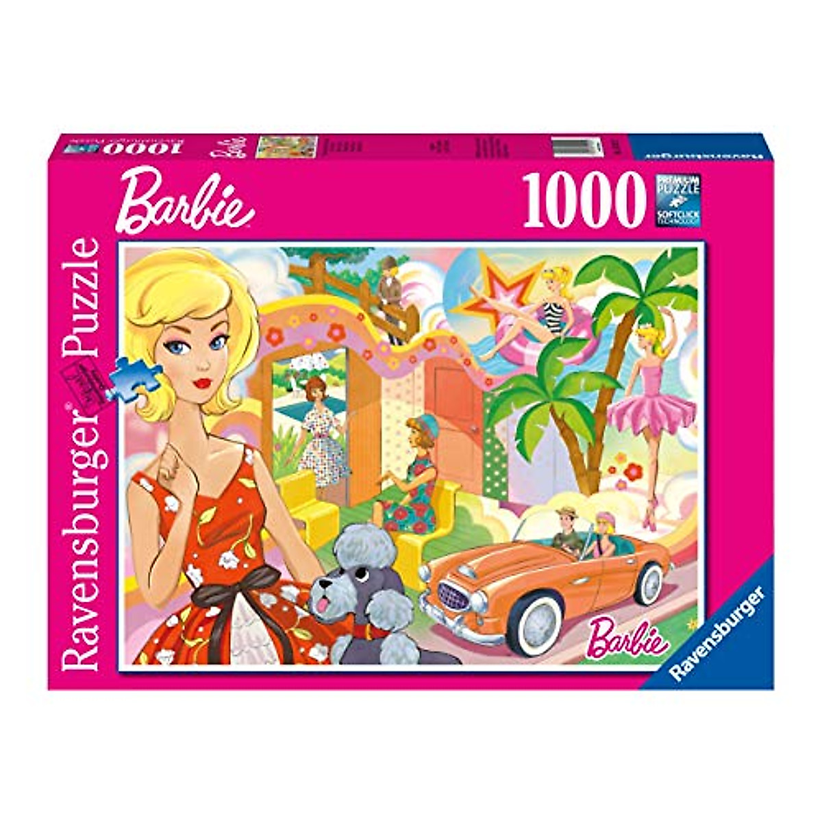 Ravensburger Barbie: Vintage Barbie 1000 Piece Jigsaw Puzzle for Adults – Every Piece is Unique, Softclick Technology Means Pieces Fit Together Perfectly