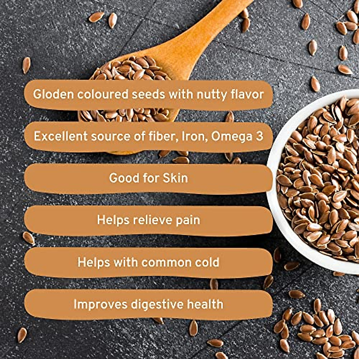 SPICE TRAIN, Organic Flax Seed with Omega3 (397g/14oz) USDA Certified, Non-GMO, Flaxseed for Flax meals & Drinks | Resealable Zip Lock Pouch | 100% Raw Flax Seeds Sourced from India | Brown Flax Seeds