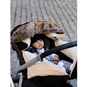 7AM Infant Car Seat Cover - Winter Puffy Cover with Center Zipper for Baby Boys & Girls, Lightweight, Windproof & Water-Repllent Outer Shell, Universal Fit for Infant Car Seat | (0-12M)