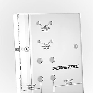 POWERTEC 71653 Shelf Pin Drilling Jig with 1/4" Self Centering Bit