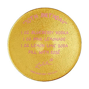 Enesco Designs by Lolita Happy 70th Birthday Hand-Painted Artisan Wine Glass, 1 Count (Pack of 1), Multicolor