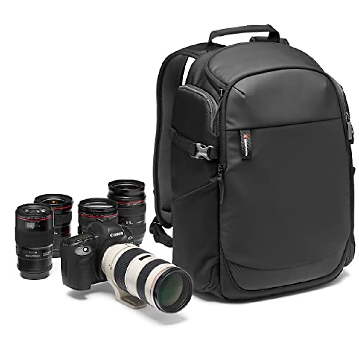 Manfrotto MB MA2-BP-BFR Advanced Befree Camera Backpack, Fits 15 Inch Laptop, Rear Access, Expandable Side Pocket for Travel Tripod, for DSLR/Mirrorrless/CSC/Drone and Standard Lenses - Black