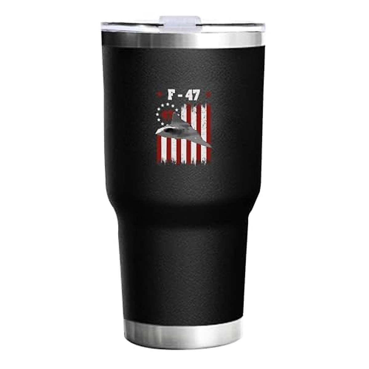 liabiliies Coffee Tumbler 30 oz F47 Fighter Jet F-47 Jet Fighter Aircraft Tumbler with Lid and Straw Insulated Tumblers Stainless Steel Tumbler Funny Gifts
