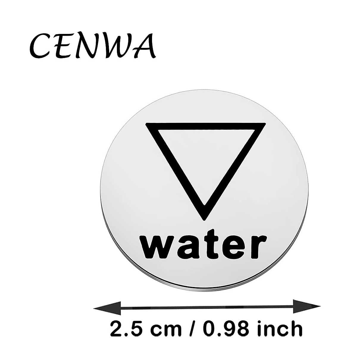 CENWA Alchemical Token Four Element Symbols Token Fire Earth Water Air Symbol Triangle Symbol Token (water token)