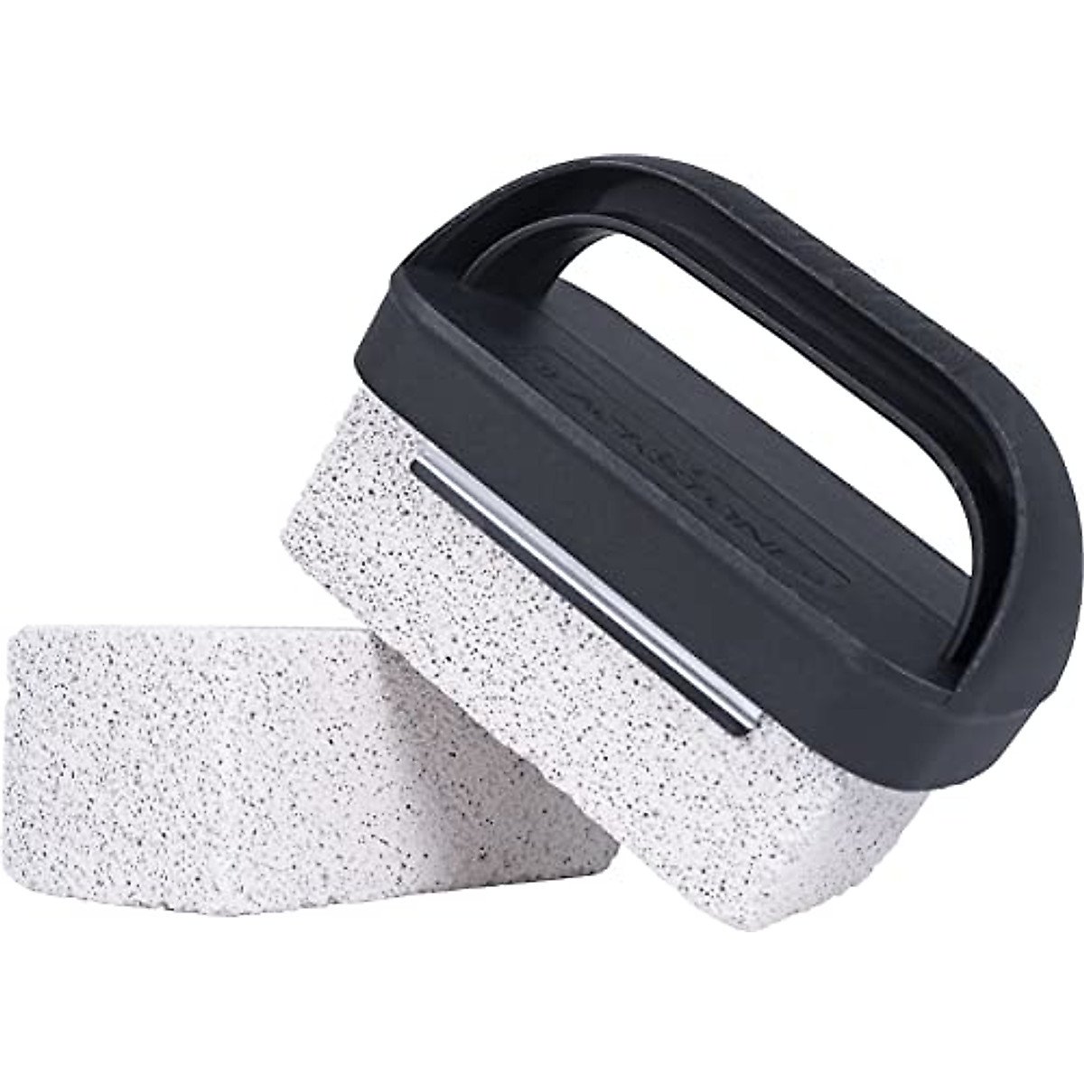 Blackstone 5463 Cleaning Tool Kit (8 Pieces) BBQ Grill Flat Top Indoor/Outdoor Accessories-1 Stainless Steel Griddle Scraper, 3 Scouring Pads, 2 Pumice Stone with Handle, Black, Orange, Silver