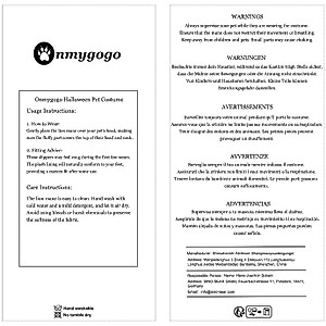 Onmygogo Lion Mane Wig for Dogs with Ears, Funny Pet Costumes for Halloween Christmas (Size L, Black)