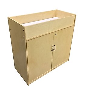 Kids' Station Daycare Changing Table, 40"w X 20"d X 40"h, with Doors, Assembled