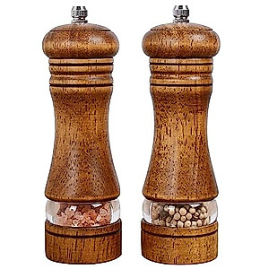 Premium Tableware Gifts With Adjustable Coarseness Salt Refillable Salt Grinder Shaker Mill Manual Wood Pepper Mill