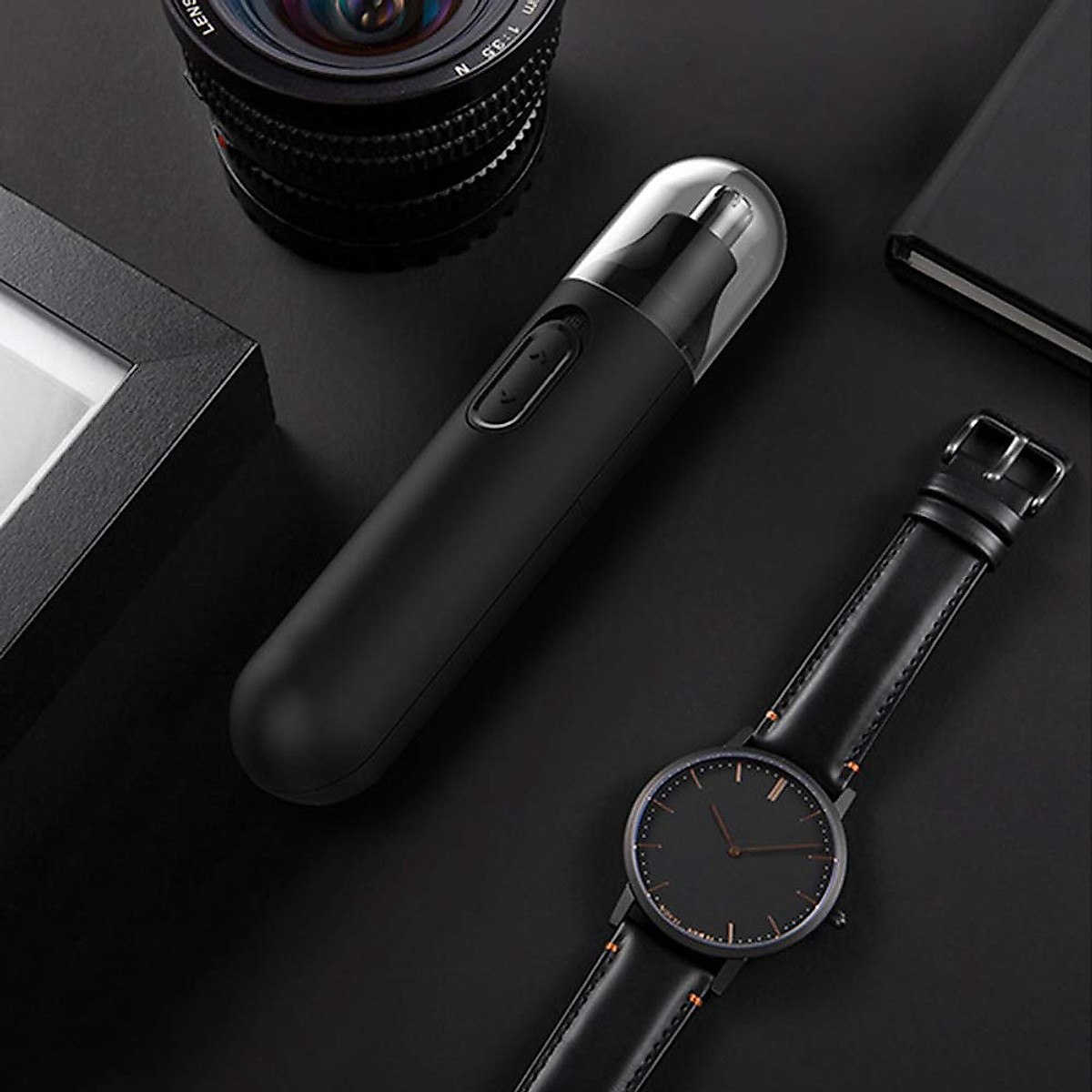 Dr.Pedi Nose Hair Trimmer for Men and Women, Clipper and Ear Hair Trimmer with Water Resistant Nose Trimmer for Mens Nose Hair Trimmer, Black (01-0040)