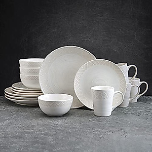 Pfaltzgraff Vera 16 Piece Dinnerware Set, Service for 4, Cream