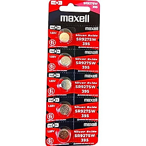 Maxell SR927SW 1.55v 395 Watch Battery. (5pcs Per Pack)