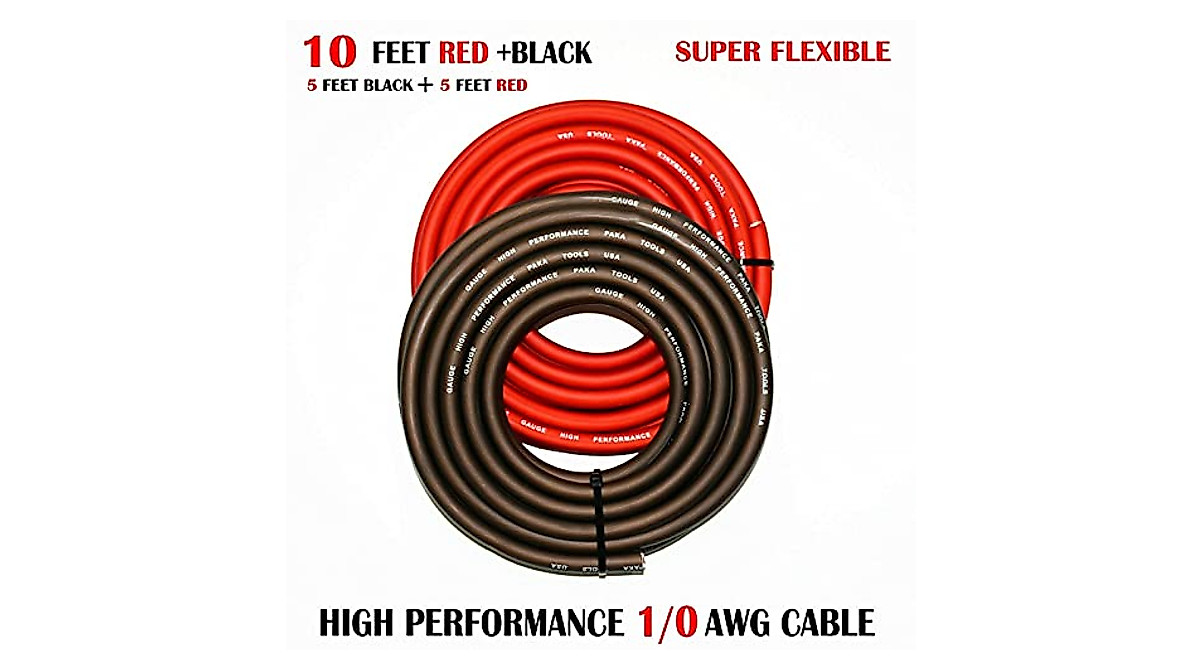 PAKA HAND TOOLS 1/0 Gauge Amplifier Power Wire