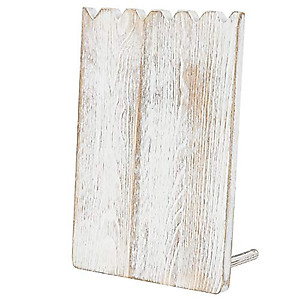 MyGift Whitewashed Wood Necklace Holder Stand, Adjustable Length Necklace Bracelet Jewelry Organizer Display Stand - Holds up to 3 Necklaces