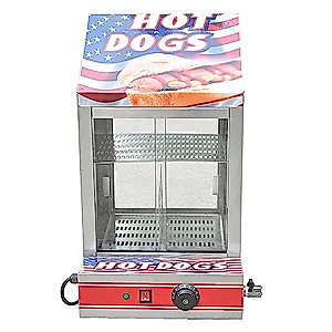 Commercial Food Warmer Display Cases,2-Tier Food Warmer,Heated Cabinet,Pastry Display Case for Pizza Hot Dog Hamburger Bread,etc,110V 1200W Temperature control range 30-110 ℃
