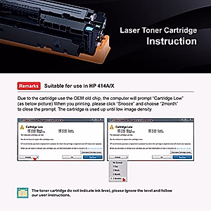 LEMERO 414X (with Chip) Remanufactured Toner Cartridge Replacement for HP 414X 414A 414 W2020X for M479fdw, M454dn, 414A, 414X Toner Cartridges (4 Pack)