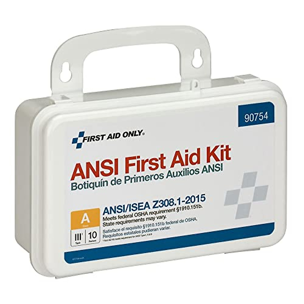 First Aid Only 90754 Bulk ANSI A 10-Person Emergency First Aid Kit for Home, Work, and Travel, 71 Pieces