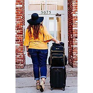 KYREEN Diaper Backpack Set Includes Backpack Straps, Baby Changing Pad, Small Organizing Pouches and a Bag Strap for Your Stroller - Thick Luggage Sleeve with Security Pouch for Travel