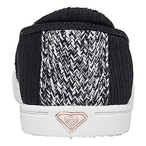 Roxy womens Minnow Slip on Shoe Sneaker, New Black, 8 US
