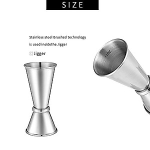 Stainless Steel Muddler for Cocktails,Mixing Spoon and Measuring Jigger,Professional Bar Tools,10-inch Bar Muddler for Making Mojitos,Margaritas and Other Fruit Based Drinks.