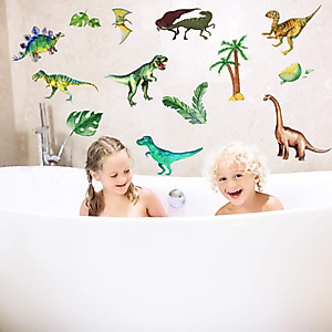 Dinosaur Room Decor for Boys Dinosaur Footprint Wall Decals Sticker for Bedroom Nursery Living Room Bathroom(Chic Style)