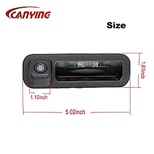 Canying Car Handle Backup Camera Reverse Camera Dynamic Car Rear View Camera for Ford Focus 2012 2013 2014 for Focus 2 Focus 3 with Moving Guide Parking line