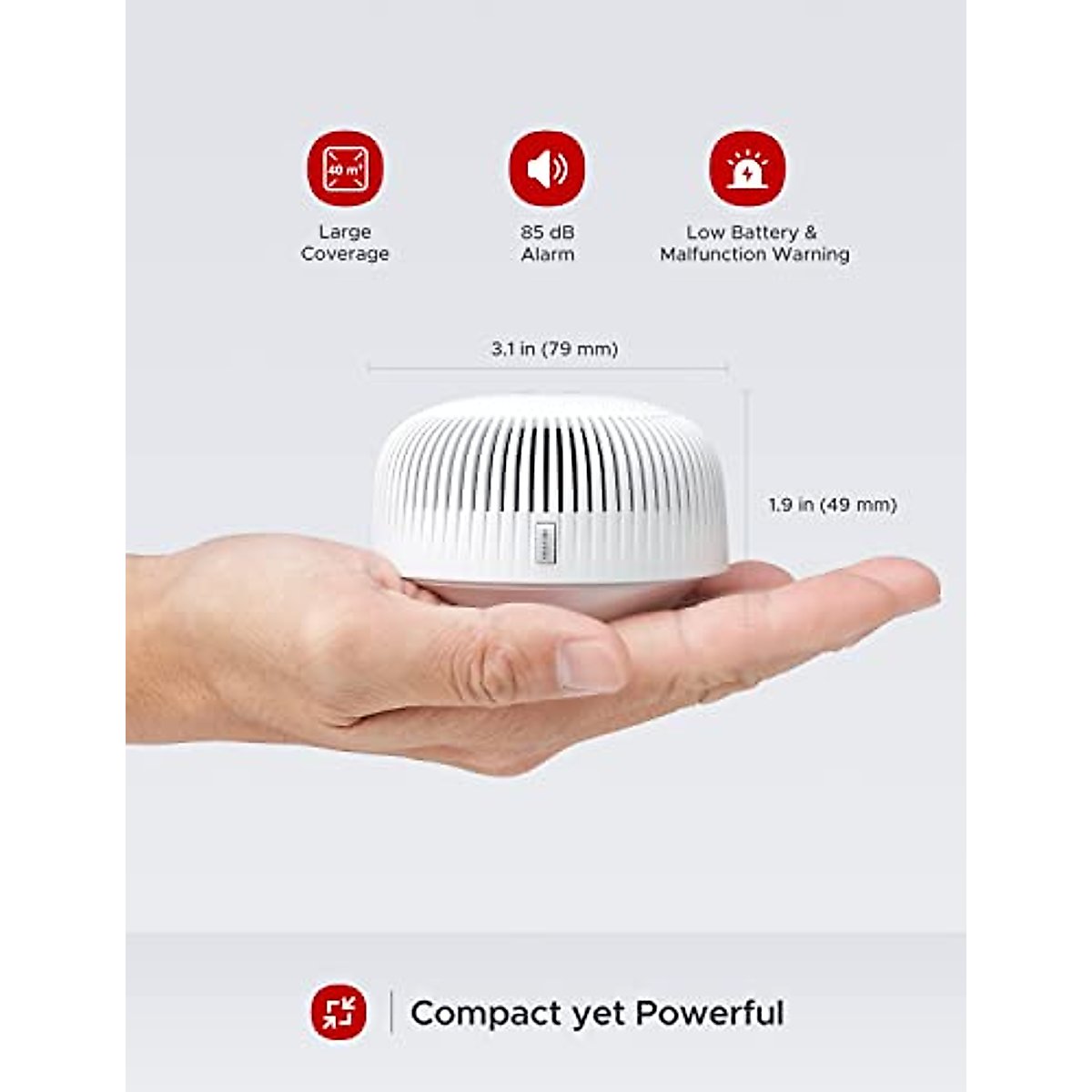 X-Sense Smart Smoke Detector Fire Alarm with Advanced Photoelectric Sensor, Replaceable Battery, Wi-Fi Smoke Detector (Battery Included), App Notifications, XS03-WX