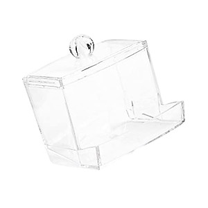 Fenteer Rutin Chicken Feeder Food Dispenser Clear Acrylic for Coop Cockatiel Feeding Supplies, Without Screws