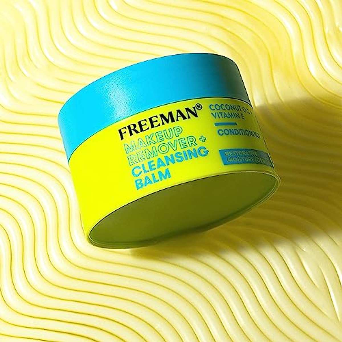 Freeman Restorative Makeup Remover + Cleansing Balm, Moisturizing & Conditioning, Coconut Oil & Vitamin E, Lightweight Formula Gently Removes Makeup & Cleanses Skin, 1.4 fl.oz. Jar, 1 Count