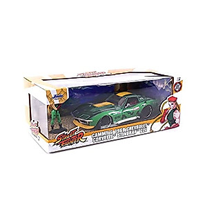 Street Fighter 1:24 1969 Chevrolet Corvette Stingray ZL1 & 2.75" Cammy Figure, Toys for Kids and Adults