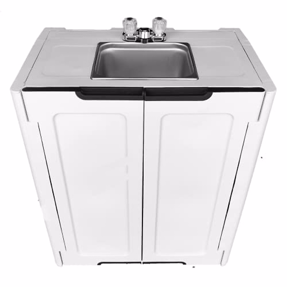 Portable sink self contained hot and cold water